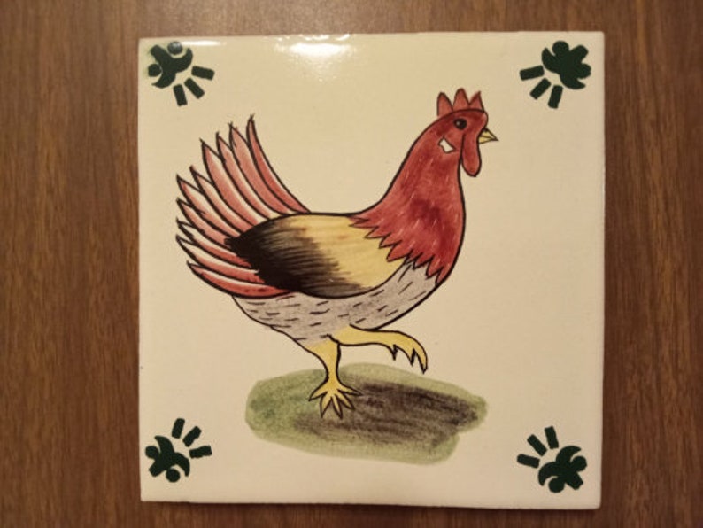 6x6 Talavera Tile Animal/rooster/fish/bell Pepper/dog/cow/rabbit trivet ...