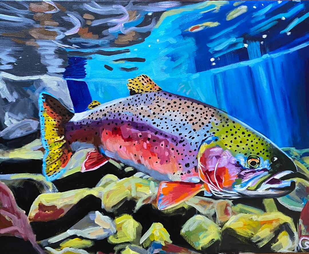 Rainbow Trout Print - Etsy