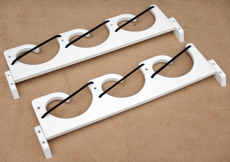 3 Fishing Rod Pole Reel Folding Holder Gunwale Boat Rack | Etsy