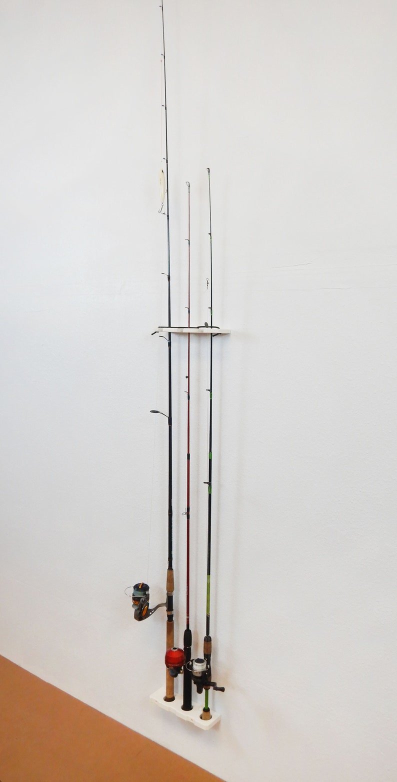 Vertical 3 Fly Fishing Rod Holder Vertical Console Boat Wall - Etsy