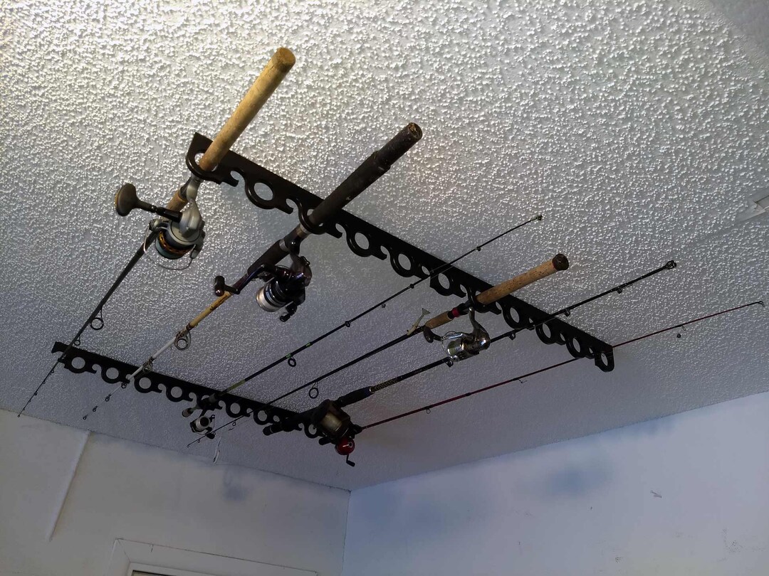 21 INSHORE Fishing Rod Rack Holder Garage Ceiling or Wall Mounted ...