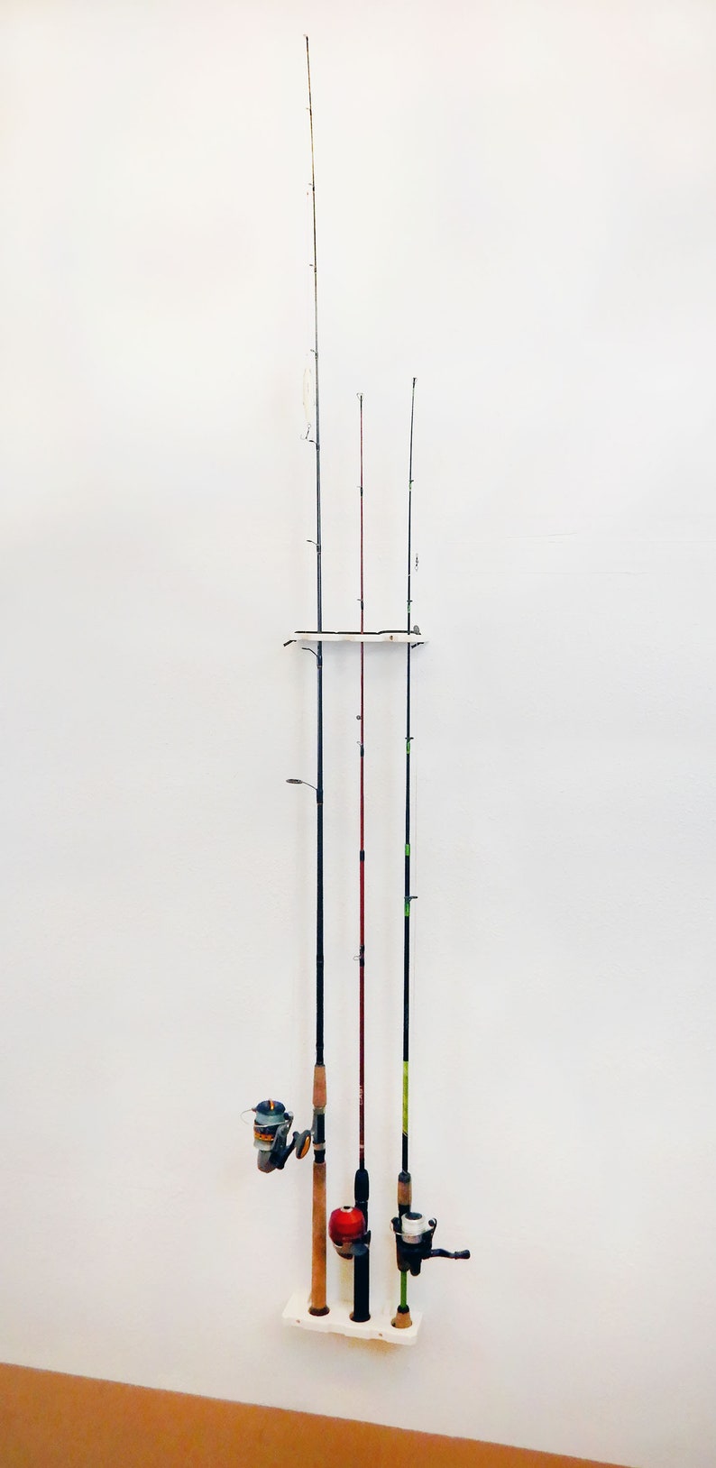 Vertical 3 Fly Fishing Rod Holder Vertical Console Boat Wall - Etsy