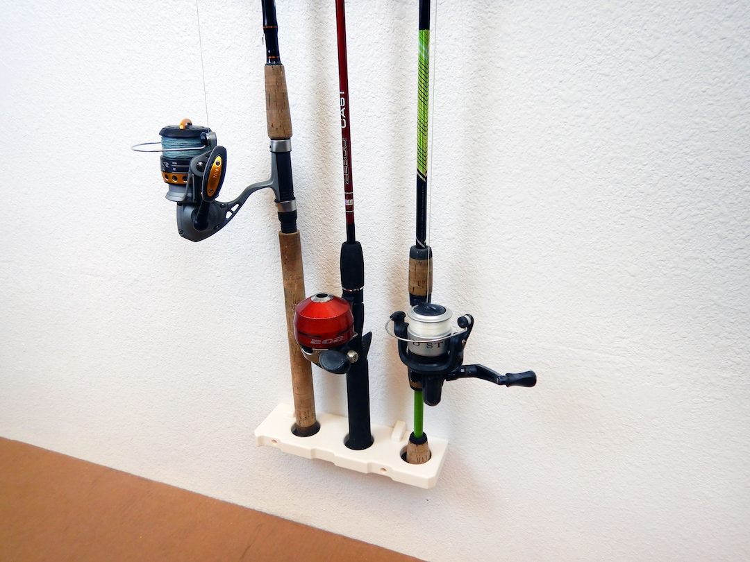Vertical 3 Fly Fishing Rod Holder Vertical Console Boat Wall - Etsy