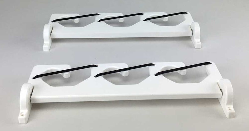 3 Fishing Rod Pole Reel Folding Holder Gunwale Boat Rack Bungee Low ...