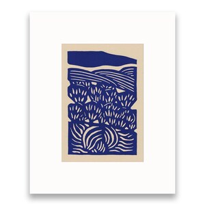 Landscape Block Print, Linocut, Lino Print, Block Print Art, Bohemian ...