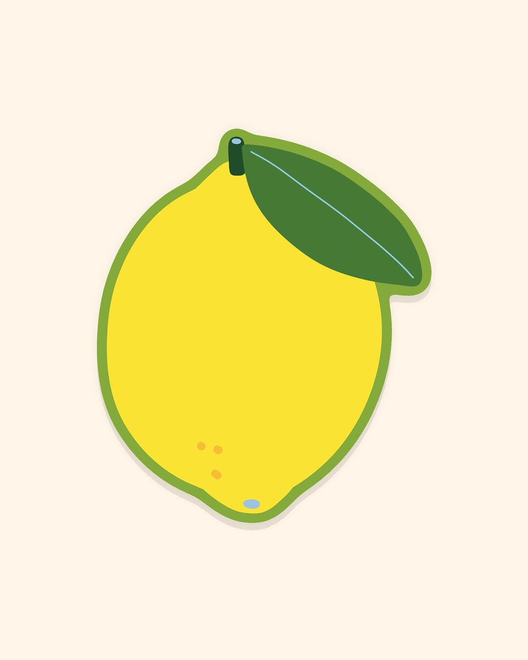 Lemon Sticker, Vinyl Sticker for Water Bottles, Car, Laptop, Tumbler ...