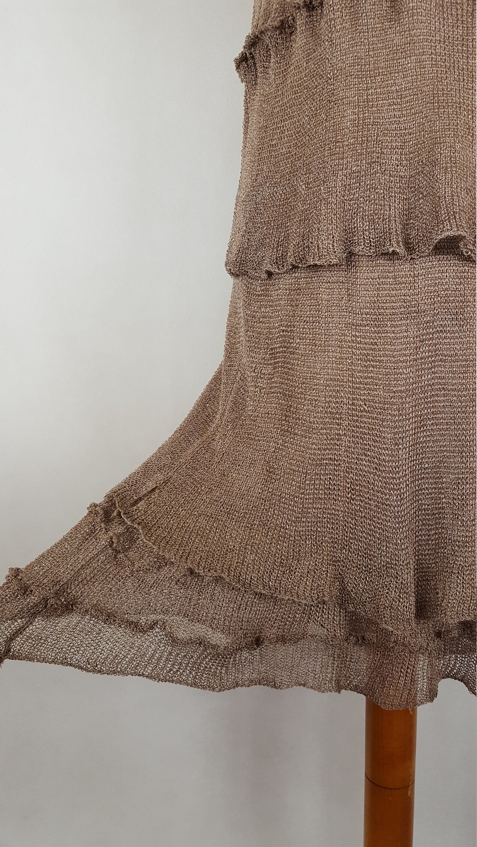 Ecological Midi Dress in Linen and Viscose Silk. Linen Jersey Dress ...
