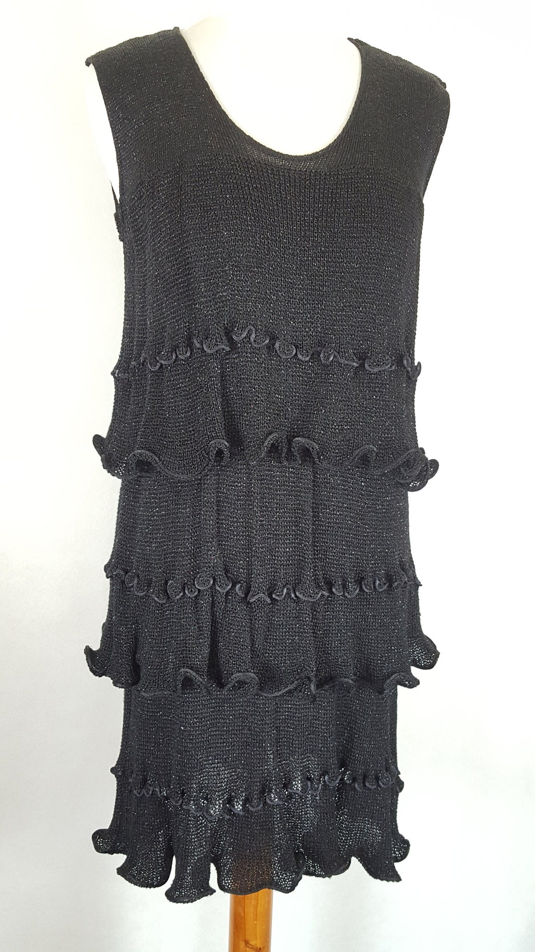 Black Dress, Metallic Thread Dress, Sparkly Dress, Wedding Dress, Midi ...