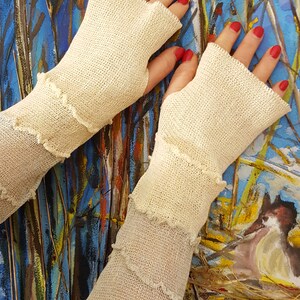 Linen Mittens, Vegan Mittens, Two-color Mittens - Etsy