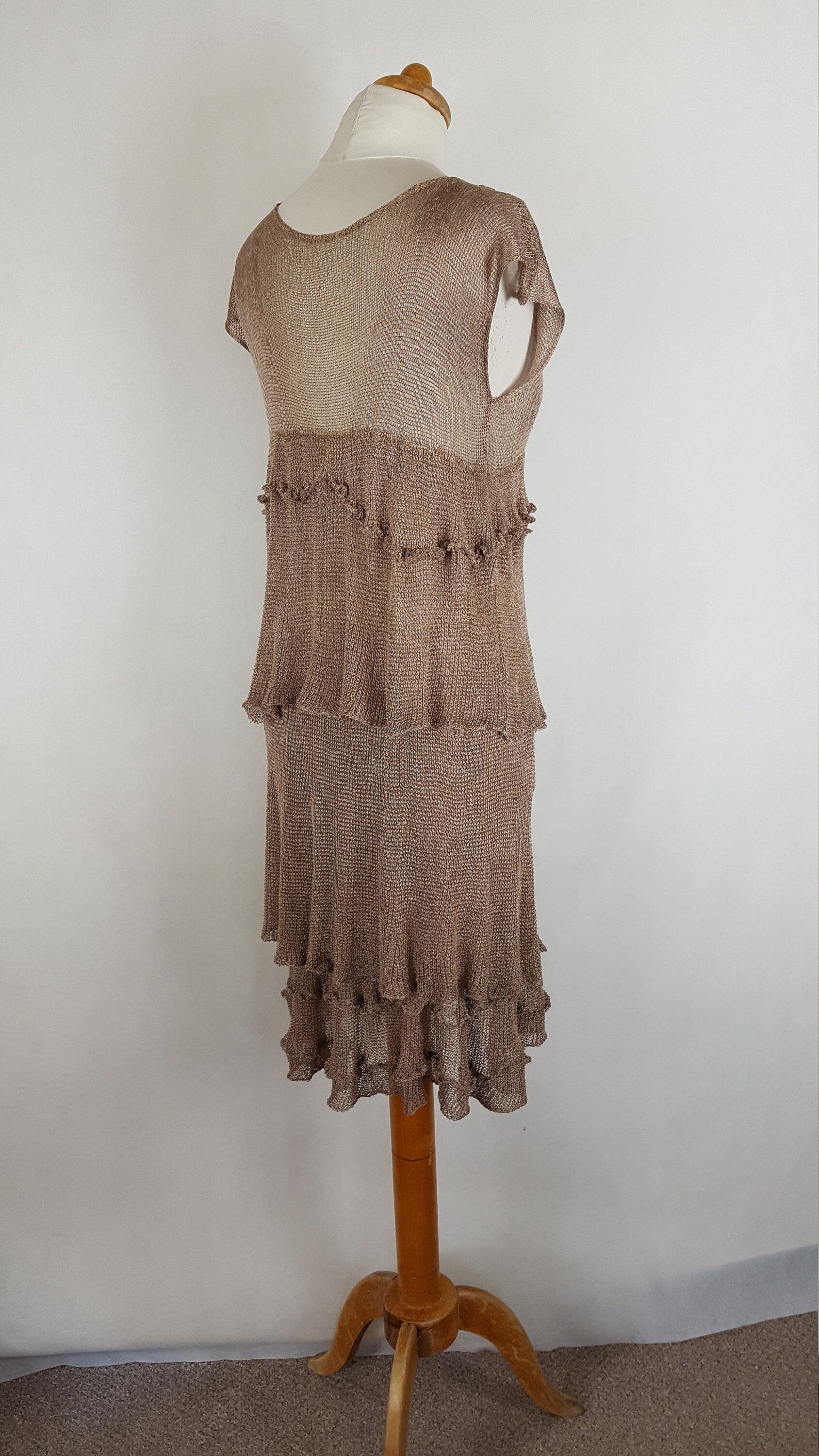 Ecological Midi Dress in Linen and Viscose Silk. Linen Jersey Dress ...