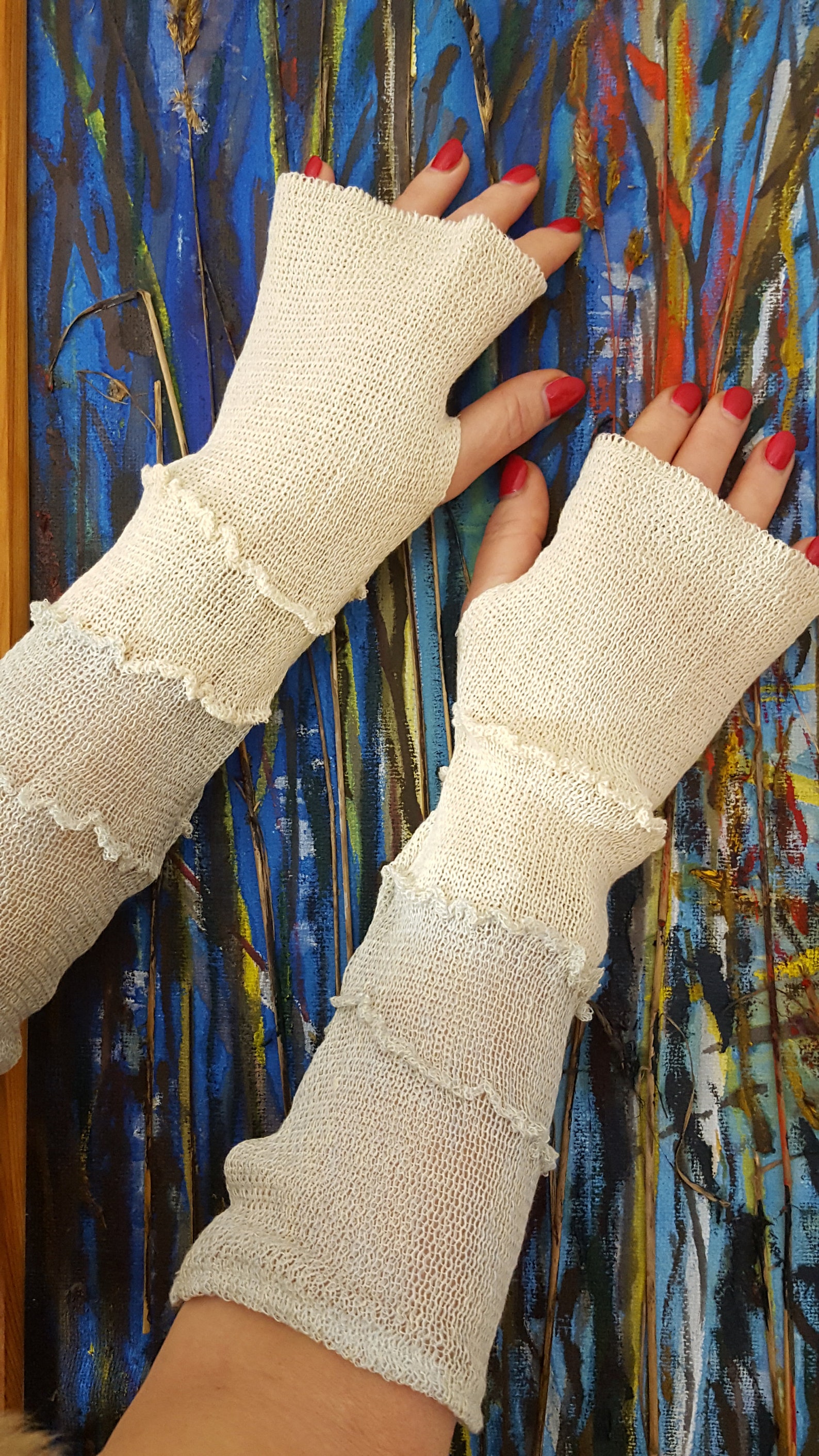 Linen Mittens, Vegan Mittens, Two-color Mittens - Etsy