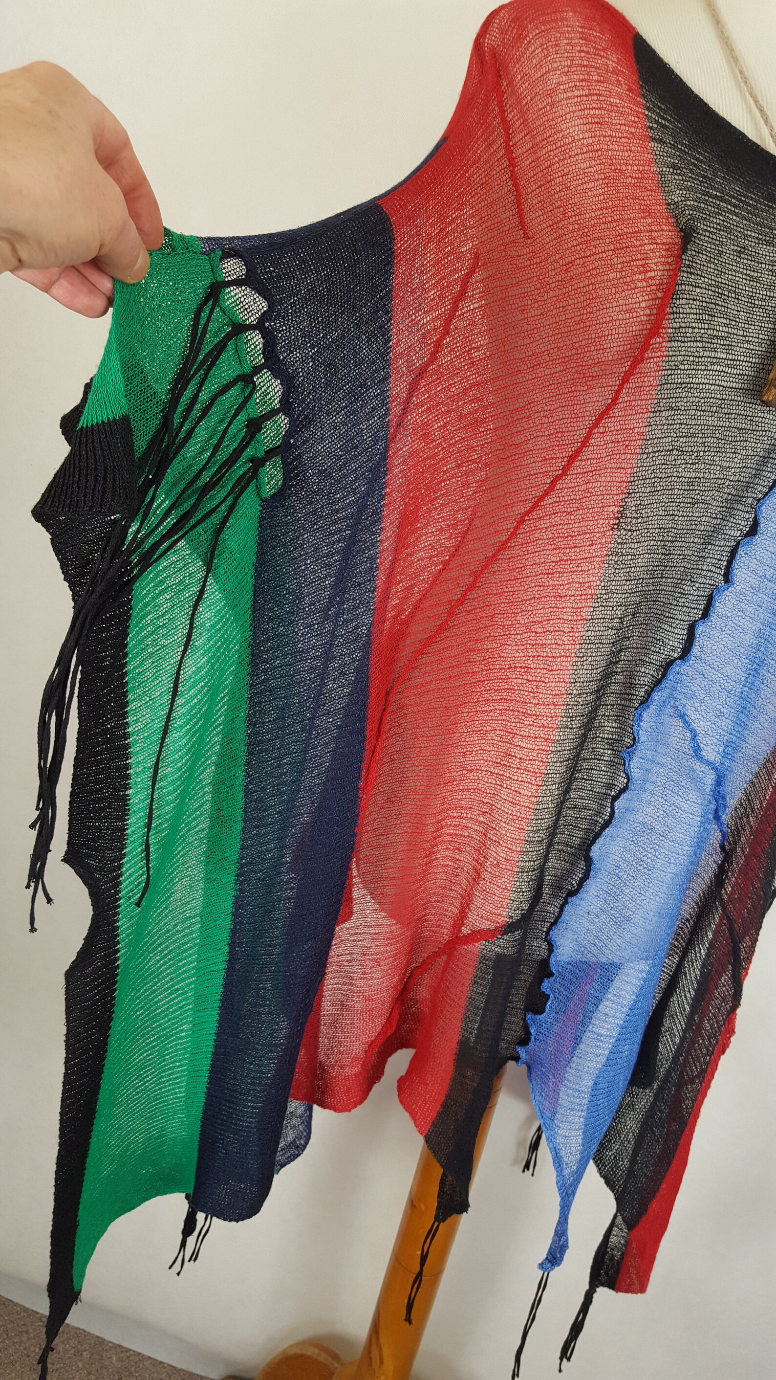 Colorful Linen Poncho. Linen Poncho With Tassels. Vegan Poncho - Etsy