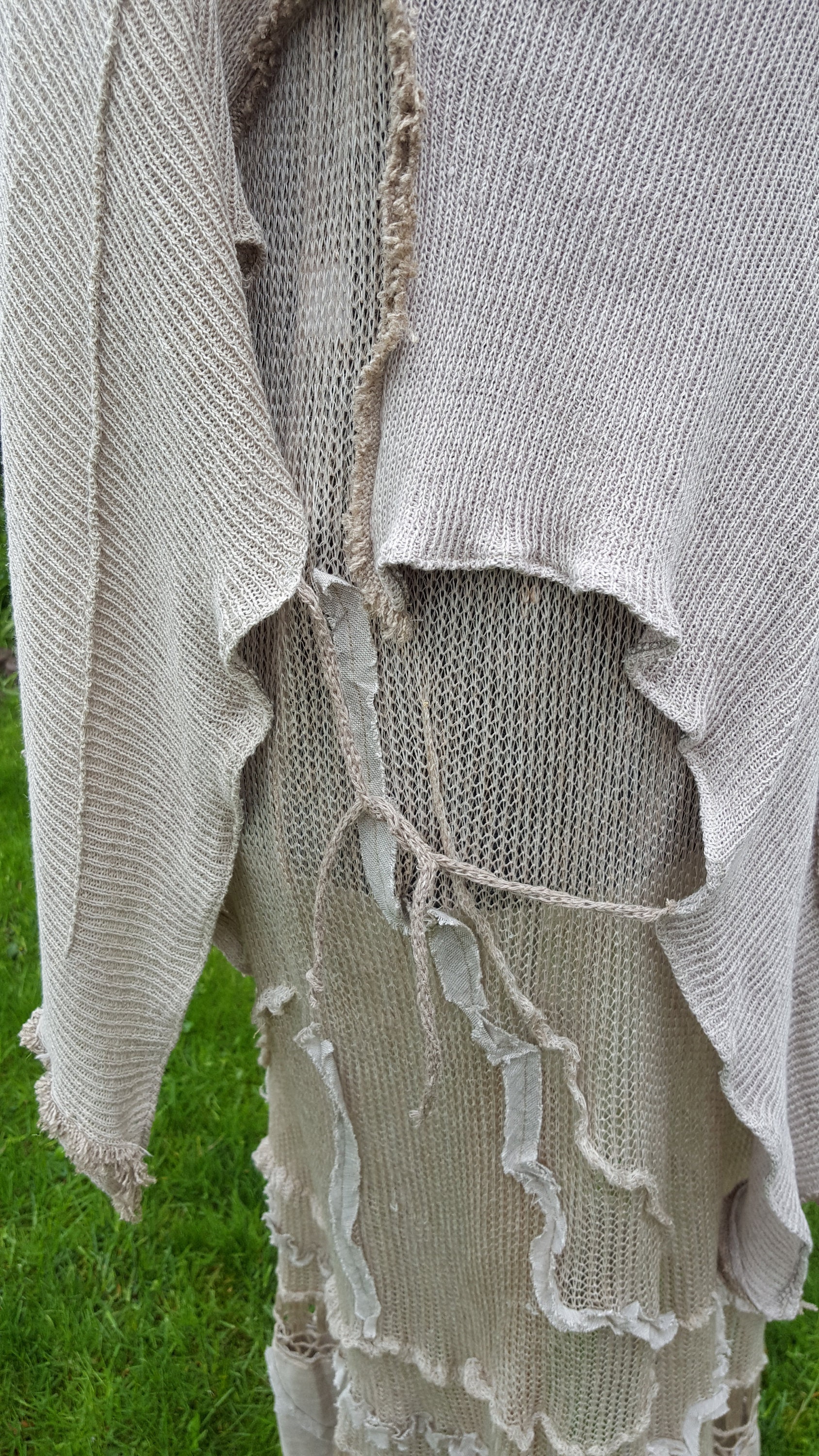 Translucent Linen Maxi Dress for Summer. Linen Lace Dress and Poncho ...