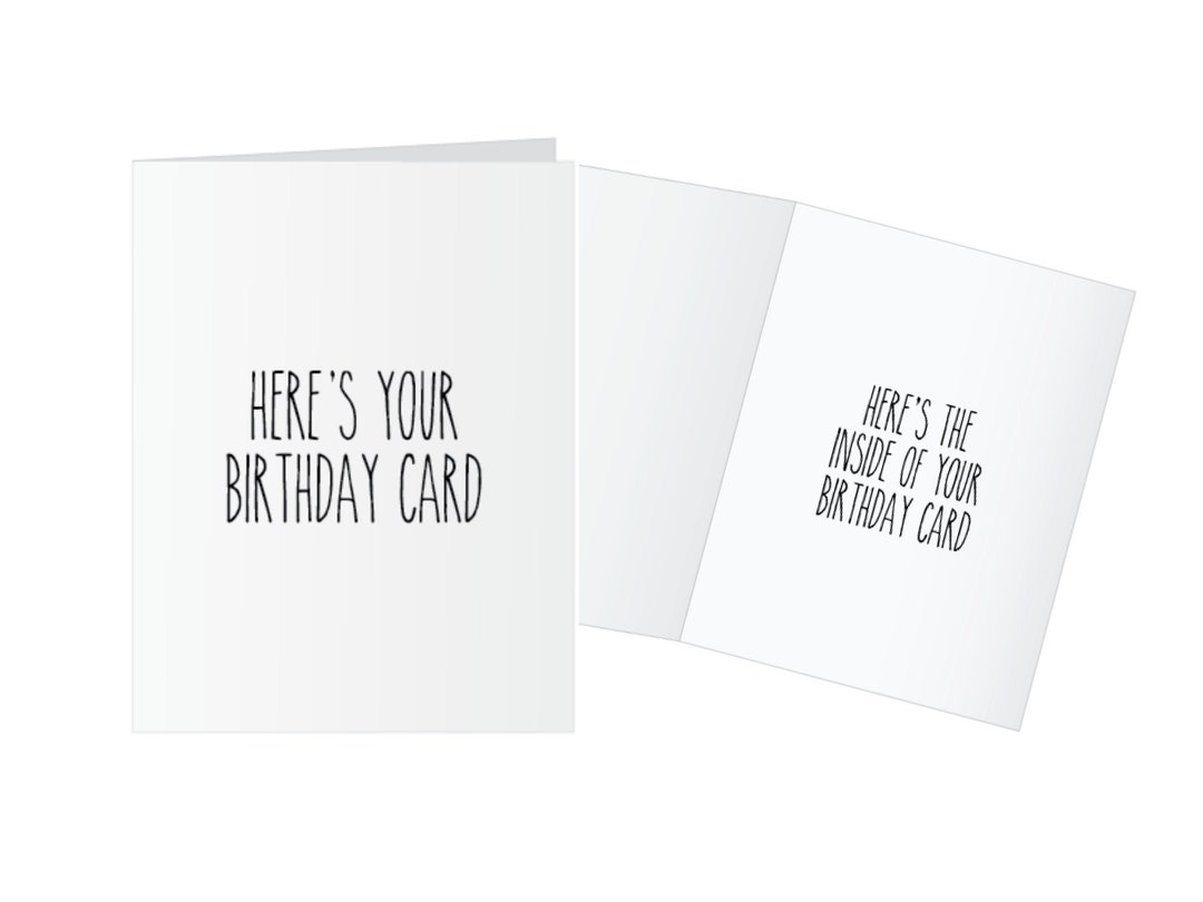 Funny Birthday Card - Basic Card for Anyone - Etsy