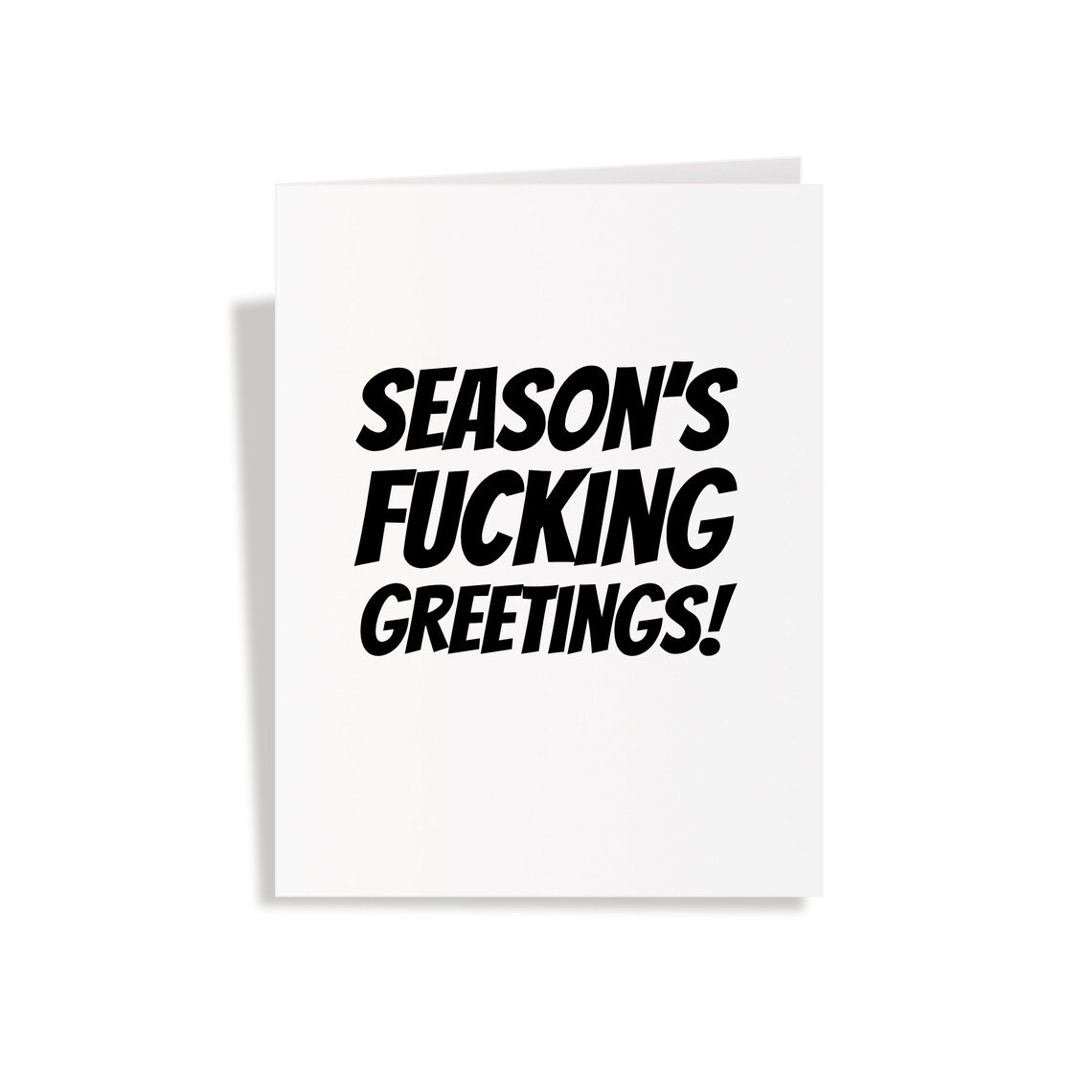 Merry Christmas - Middle Finger Card - Adult Christmas Card - Funny ...