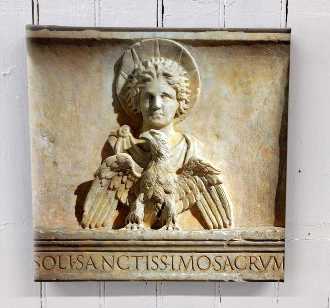 Sol Invictus - From an Ancient Roman Altar - 12x12" Canvas Wall Art - Etsy