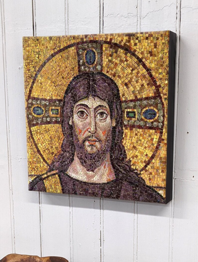 Jesus Christ Image of a 6th Century AD Mosaic From Ravenna, Italy 12x12 ...