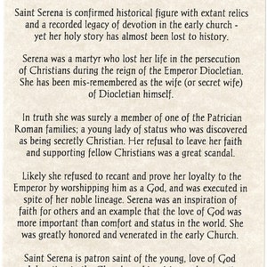 Saint Serena Relic: Tertio Ordo Relic Card With Certificate - Etsy