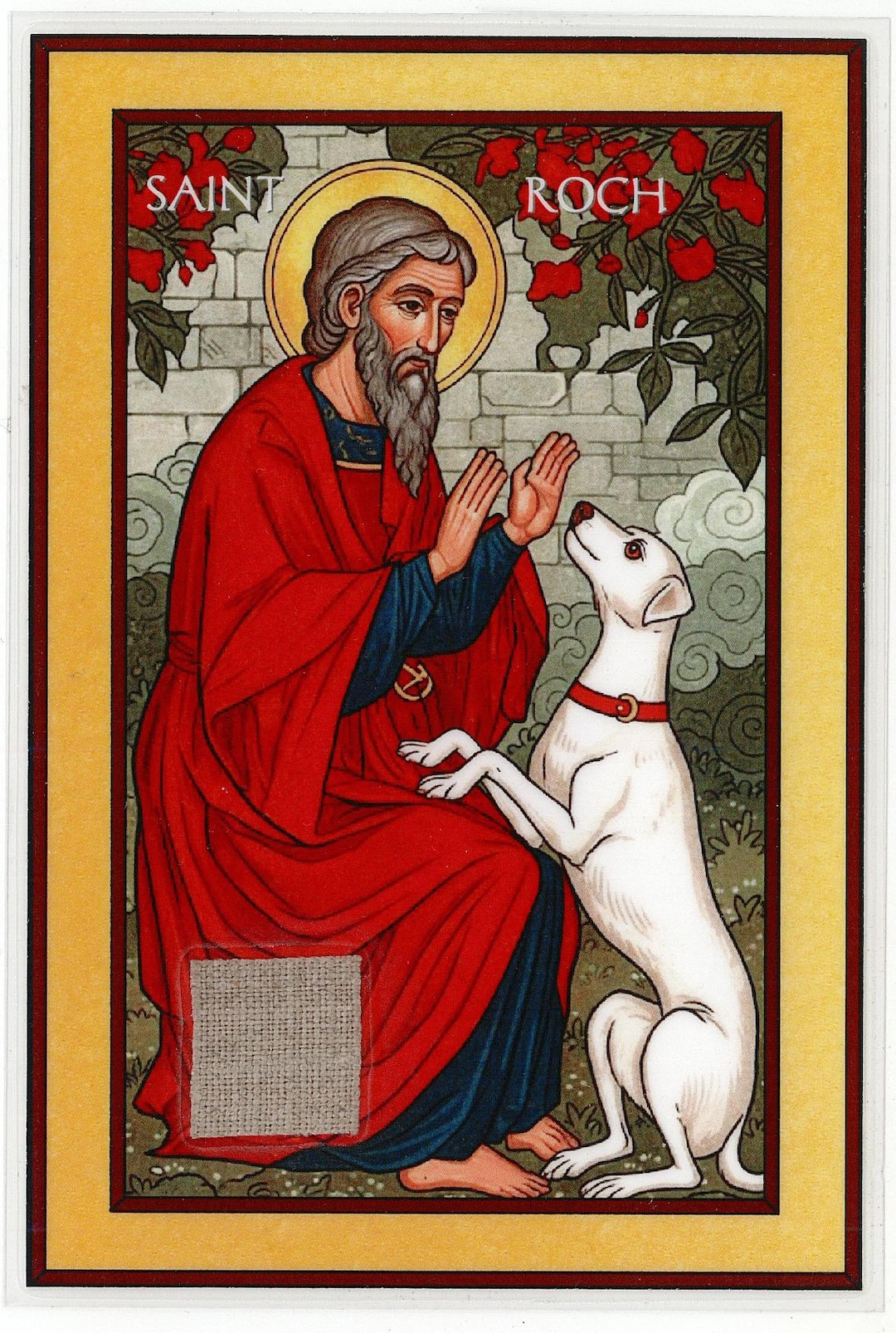 Saint Roch Relic Card – Patron Saint of Dogs, Plague Protection - Etsy