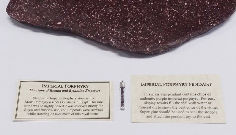 Imperial Porphyry Vial Pendant - the Royal Stone of the Ancient Roman ...