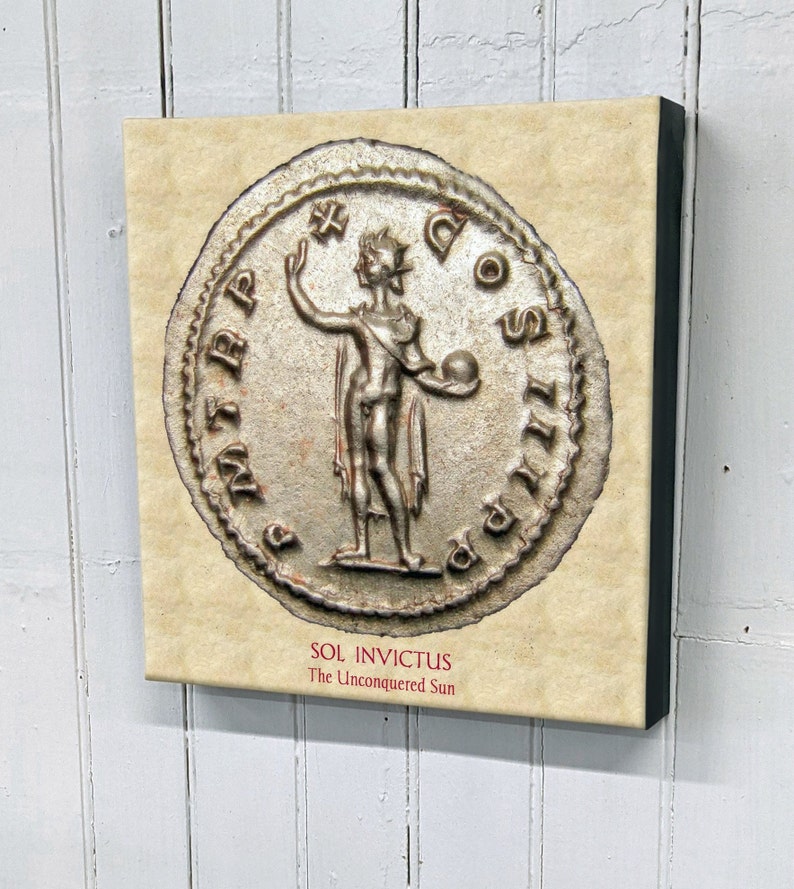 Sol Invictus - the Ancient Roman Sun God - 12x12" Canvas Wall Art From ...