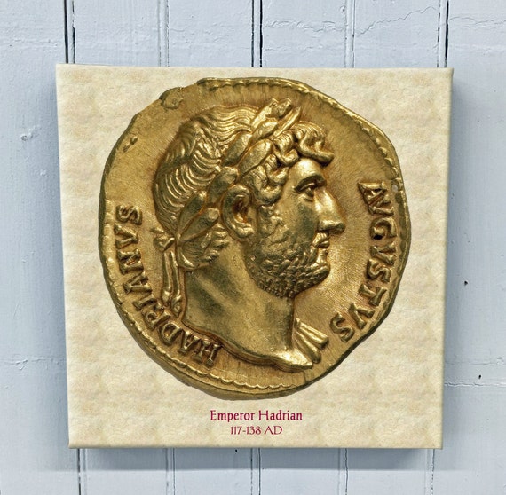 The Roman Emperor Hadrian 12x12 Canvas Wall Art From | Etsy
