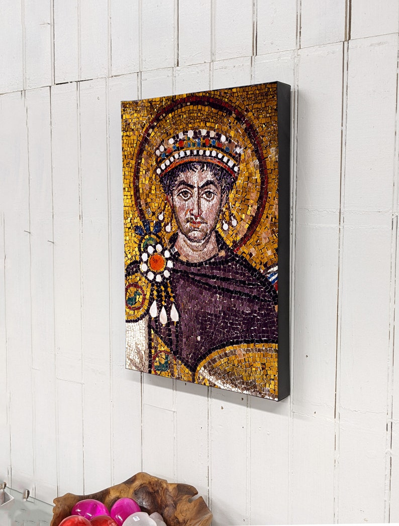 Justinian I - Eastern Roman / Byzantine Emperor - 18x12" Canvas Wall ...