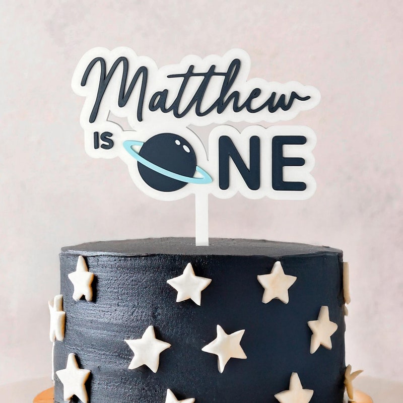 Space Cake Topper - Etsy