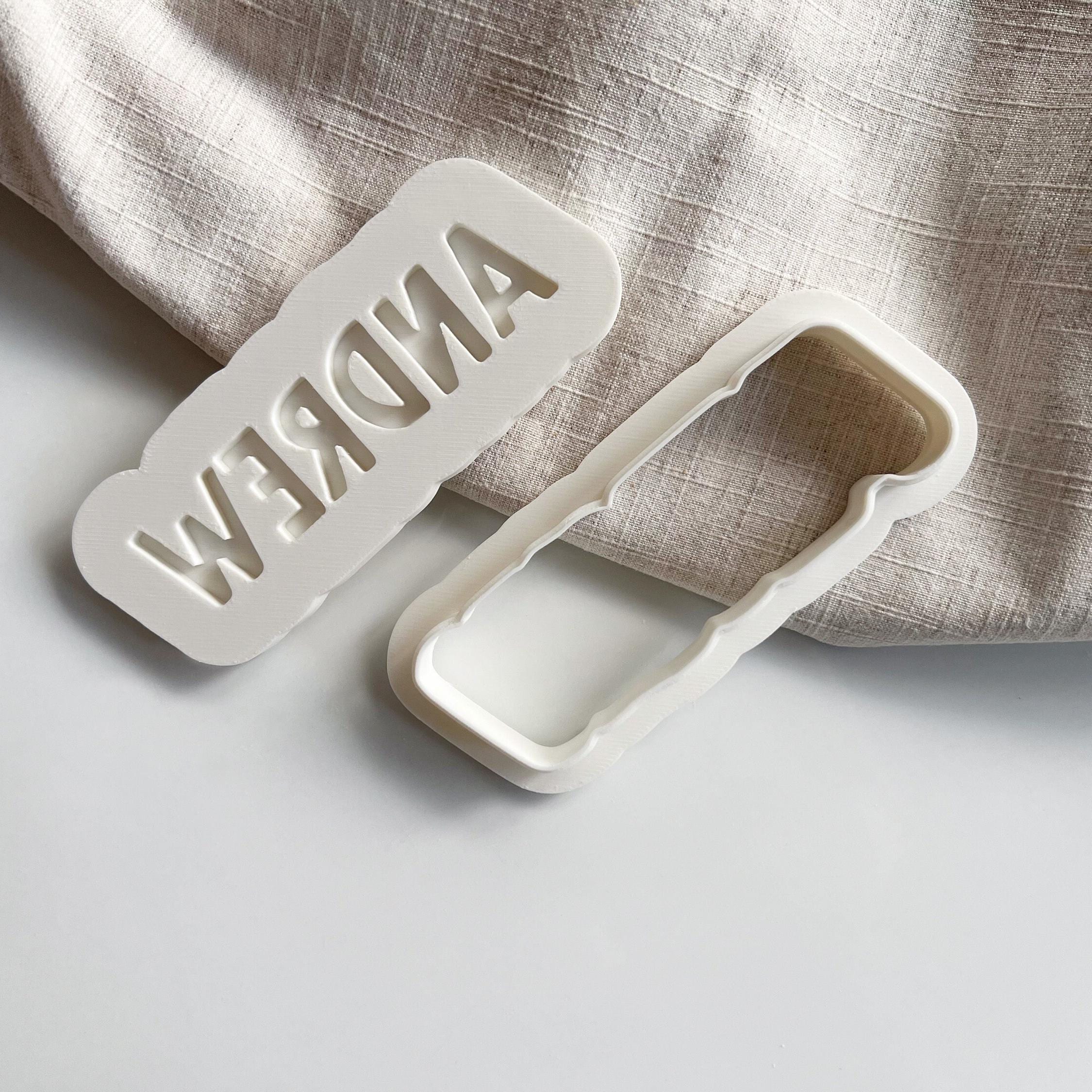 Custom Name Cookie Cutter & Fondant Stamp | Personalised Cookie Cutter ...