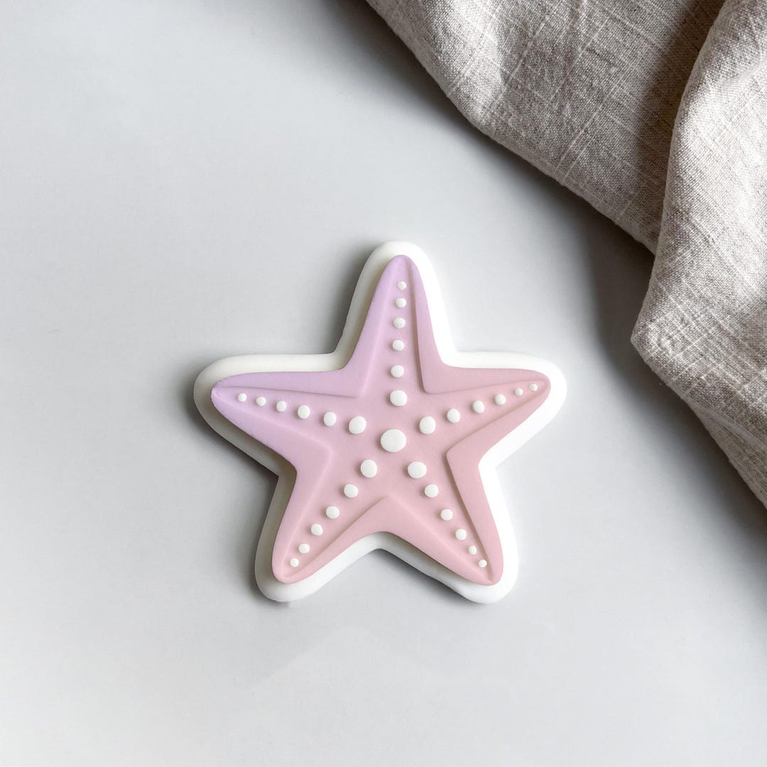 Starfish Cookie Cutter & Fondant Stamp • Mermaid Embosser for Sugar ...