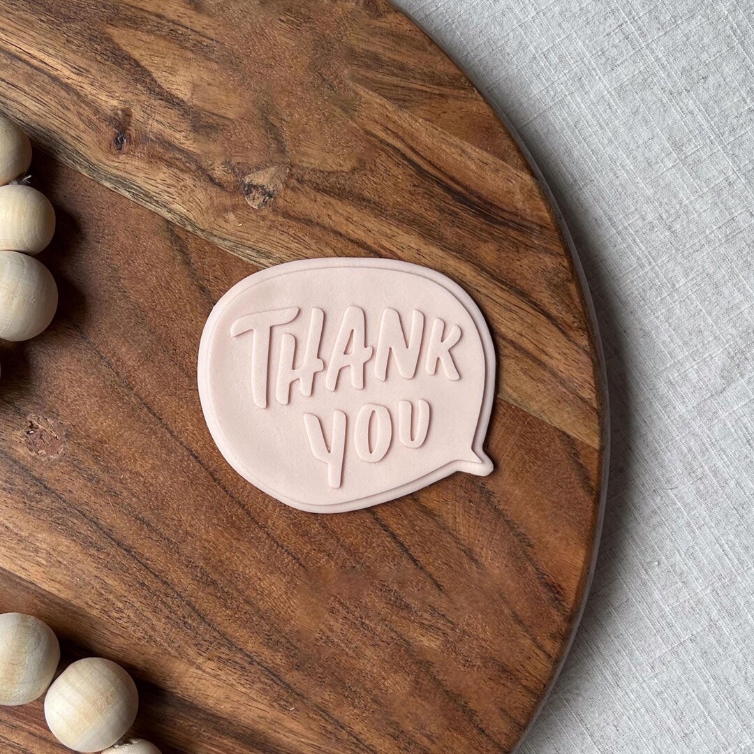 Thank You Cookie Cutter & Stamp | Gratitude Cookie Cutter | Thank You ...