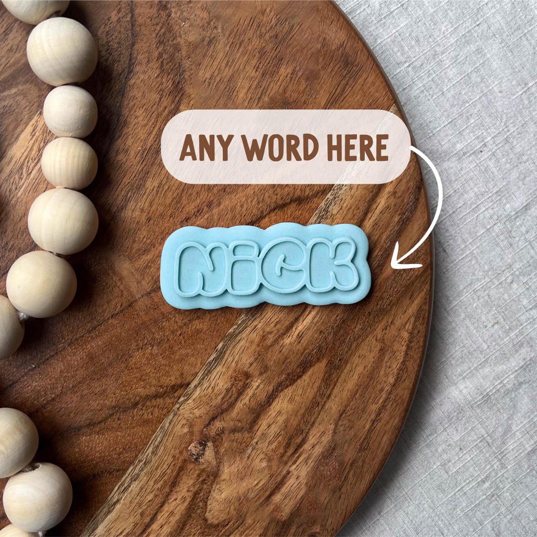 Custom Graffiti Name Cookie Cutter & Stamp | Personalised Cookie Cutter ...