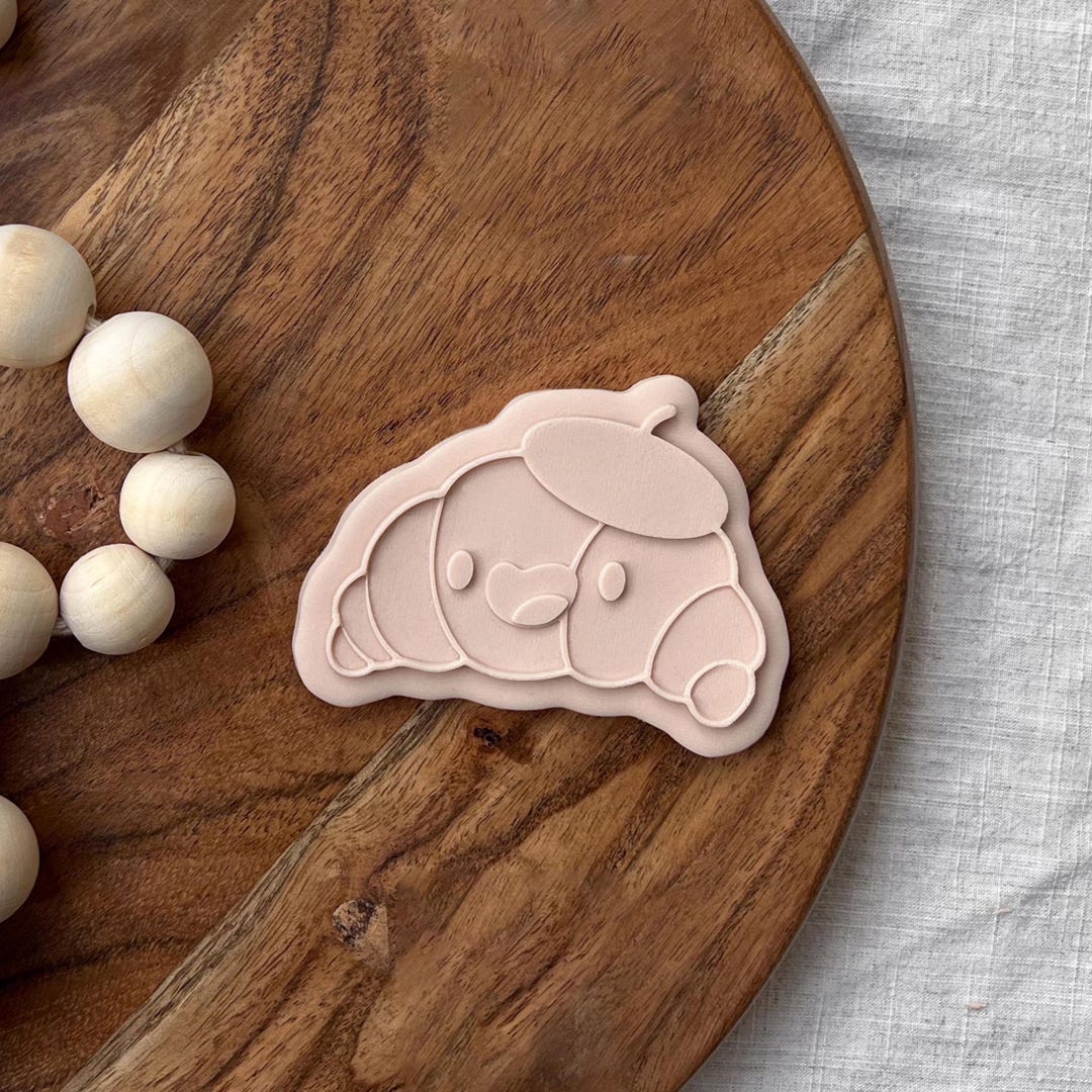 Cute Croissant Cookie Cutter & Stamp Set | French Bakery Food Party ...