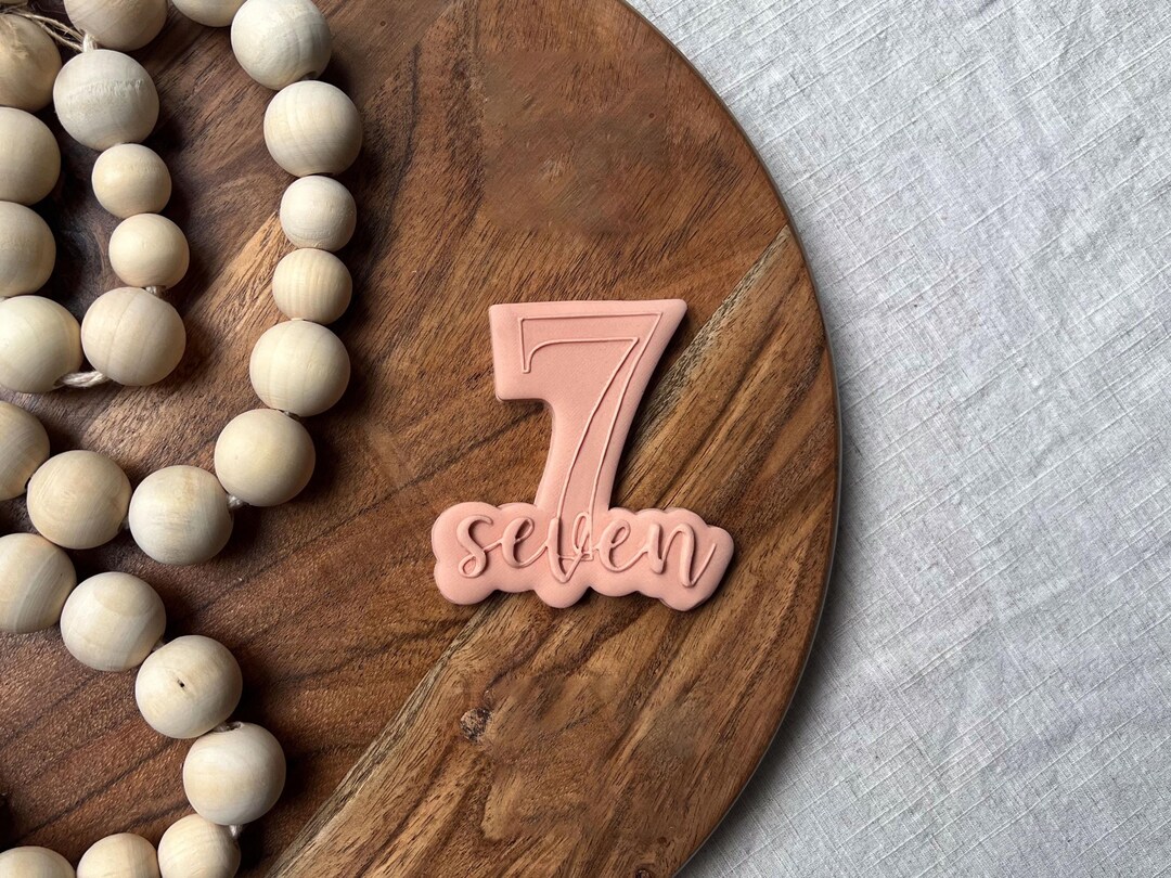7th Birthday Cookie Cutter & Stamp Set Number Seven Cookie Cutter for ...
