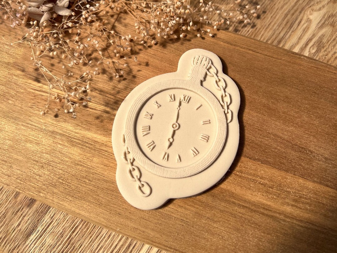 Stopwatch Clock Cookie Cutter Stamp Set, Personalised Custom Fondant ...