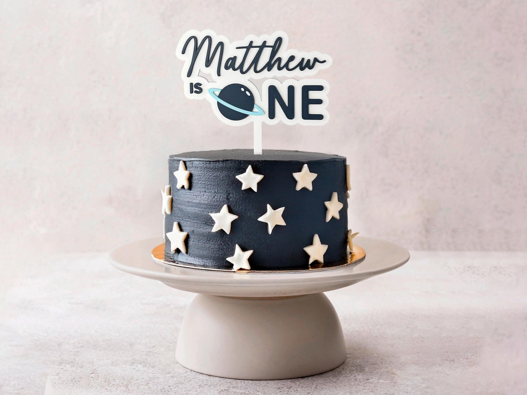 Custom Space 1st Birthday Cake Topper | Personalised Cake Topper ...