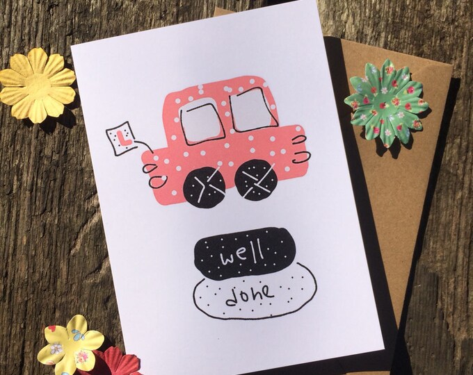 Driving Test Card - Well Done Card - New Driver Card - Driving Test ...