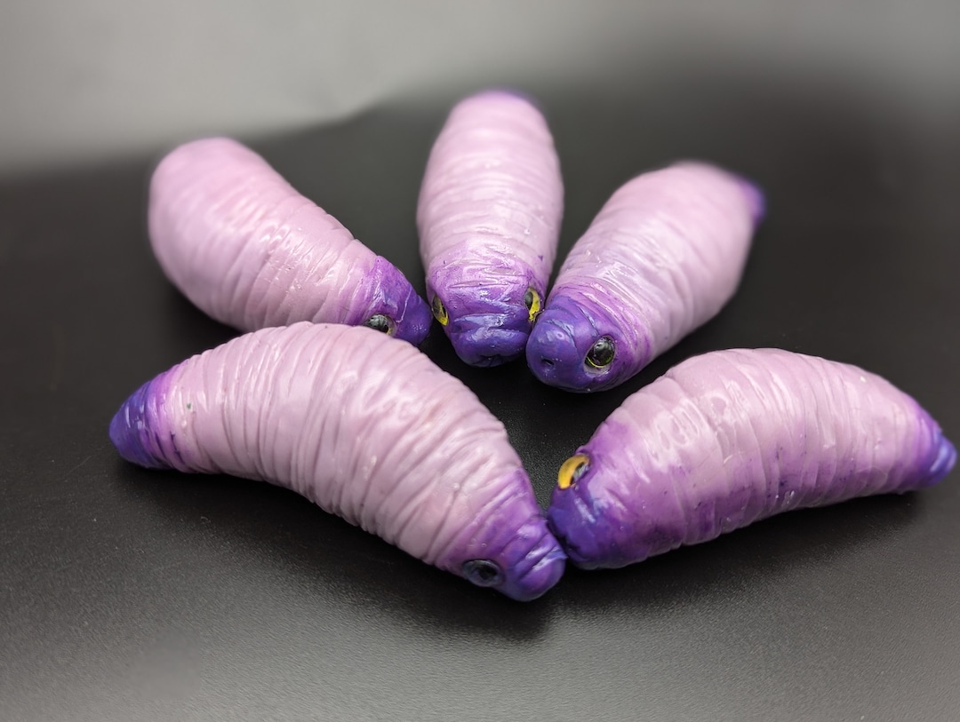 Gobbet Grubs Larva, Maggot, Purple Bug, Pocket Pal, Sculpture - Etsy
