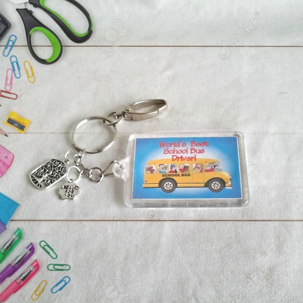 School Bus Key Fob - Etsy