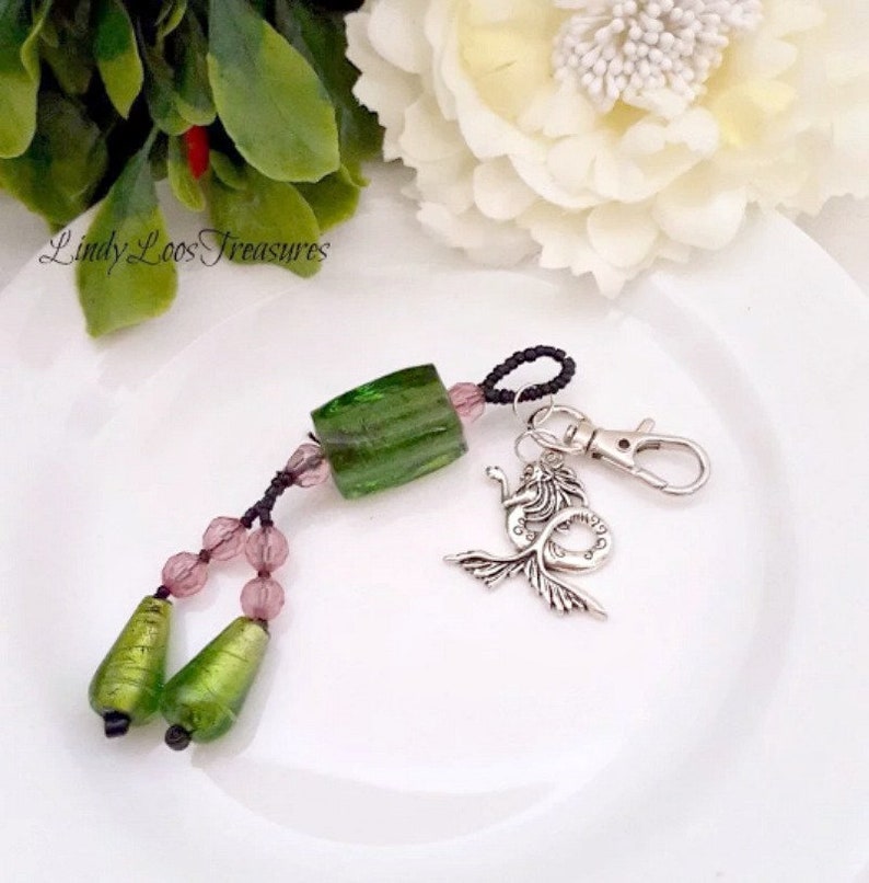 Mermaid Key Chain Planner Charm Purse Charm Key Chain - Etsy