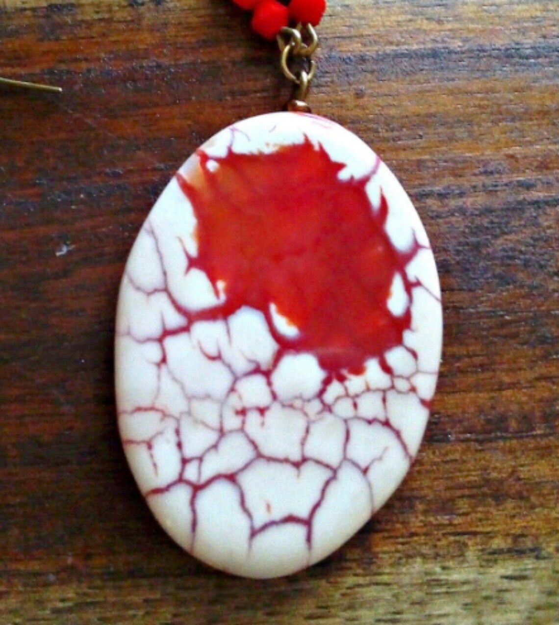 Fire Agate & Freshwater Pearl Necklace Natural Stone - Etsy Canada