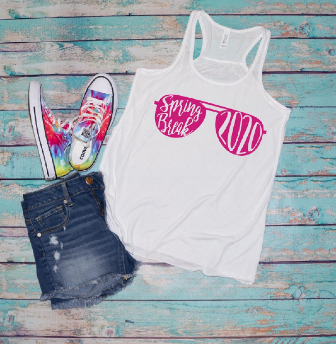 Spring Break Tank / Girls Vacation Tank / Girls Summer Tank / Selfie ...