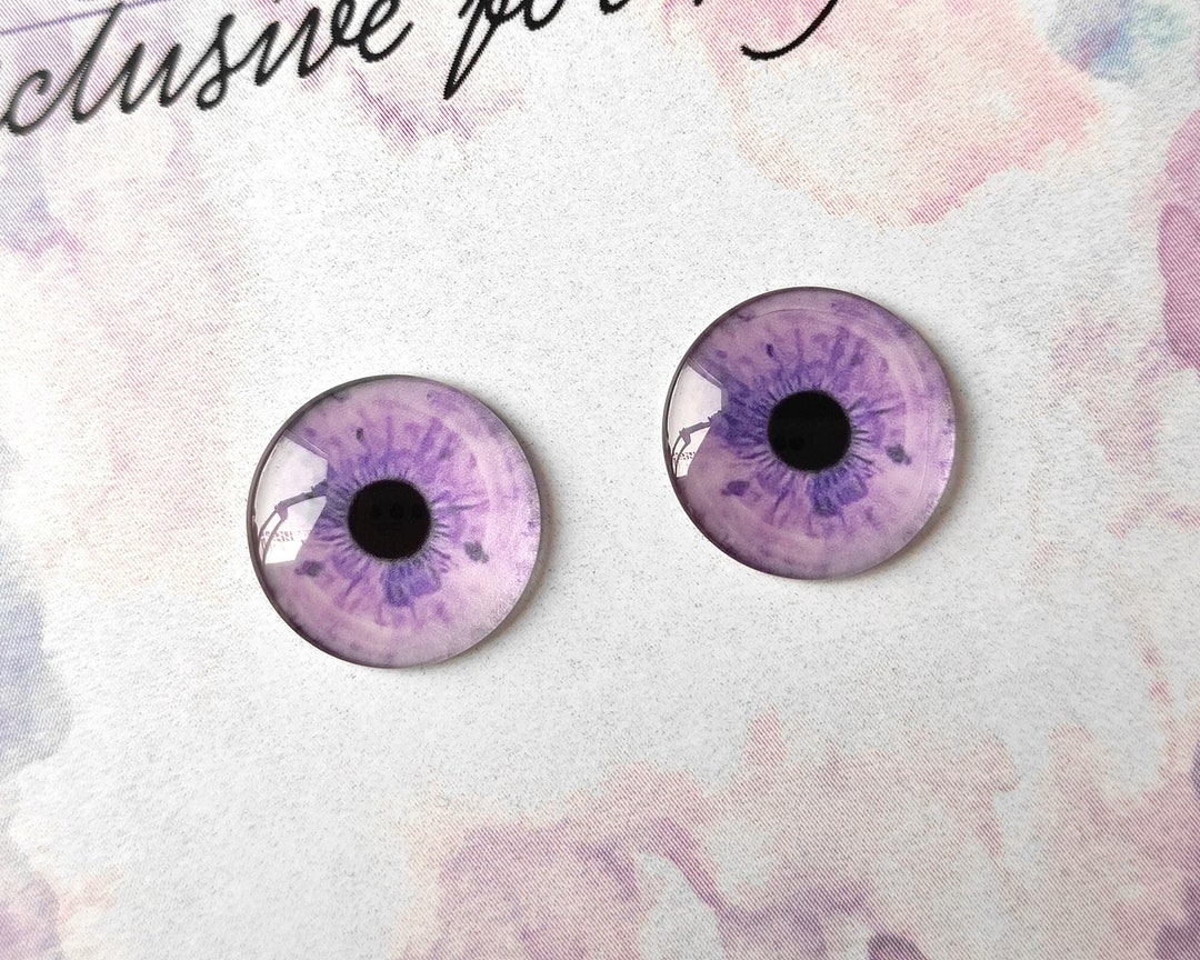 E-14 ONE Pair Purple Eye Chips for Blythe Thin Glass Neo Blythe Boll ...