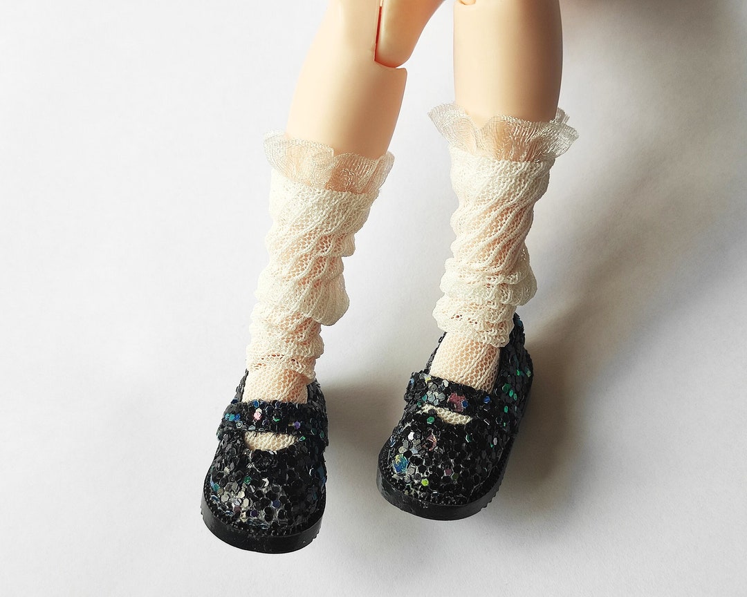 03 BLACK SEQUINS Blythe Doll Shoes Blythe Doll Shoes Ob24 Ob22 Pullip ...
