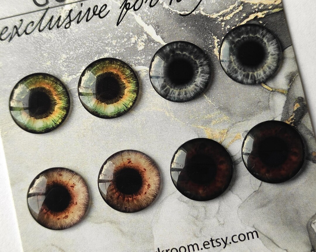E2-02 One Pair / Four Pairs BROWN and GREEN Eye Chips for Blythe, Thin ...