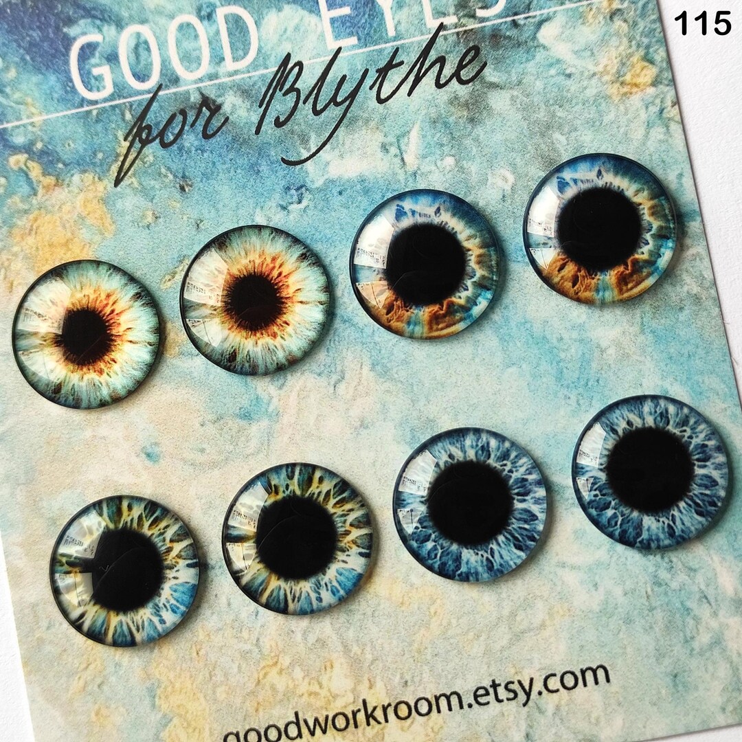 115 ONE Pair or FOUR Pairs Brown and Blue Heterochromia Eye Chips for ...