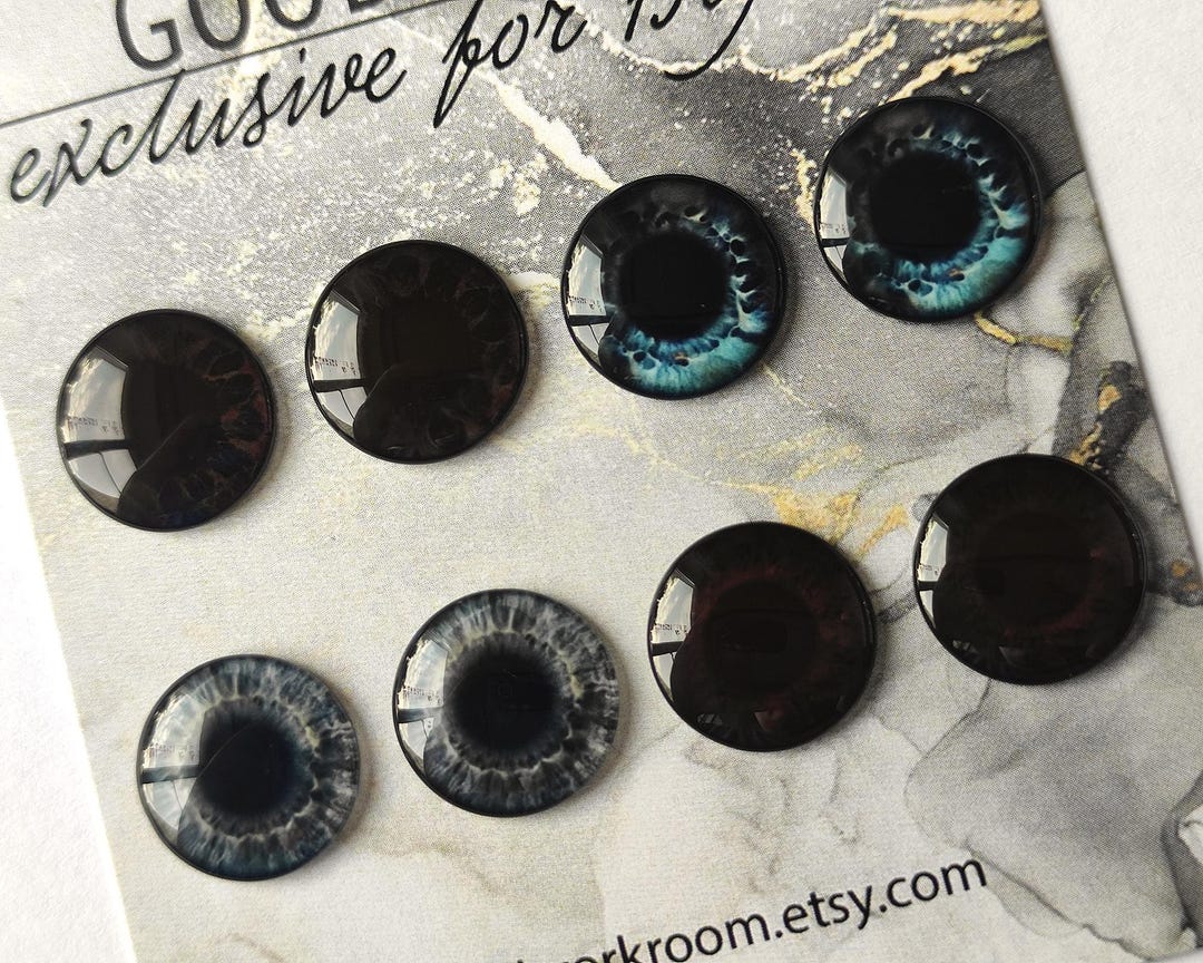 E2-01 ONE Pair or FOUR Pairs Dark and Brown Eye Chips for Blythe Thin ...