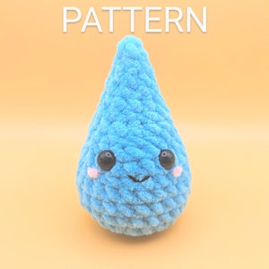 Raindrop Water Drop Crochet Pattern Amigurumi Instant Digital Download ...