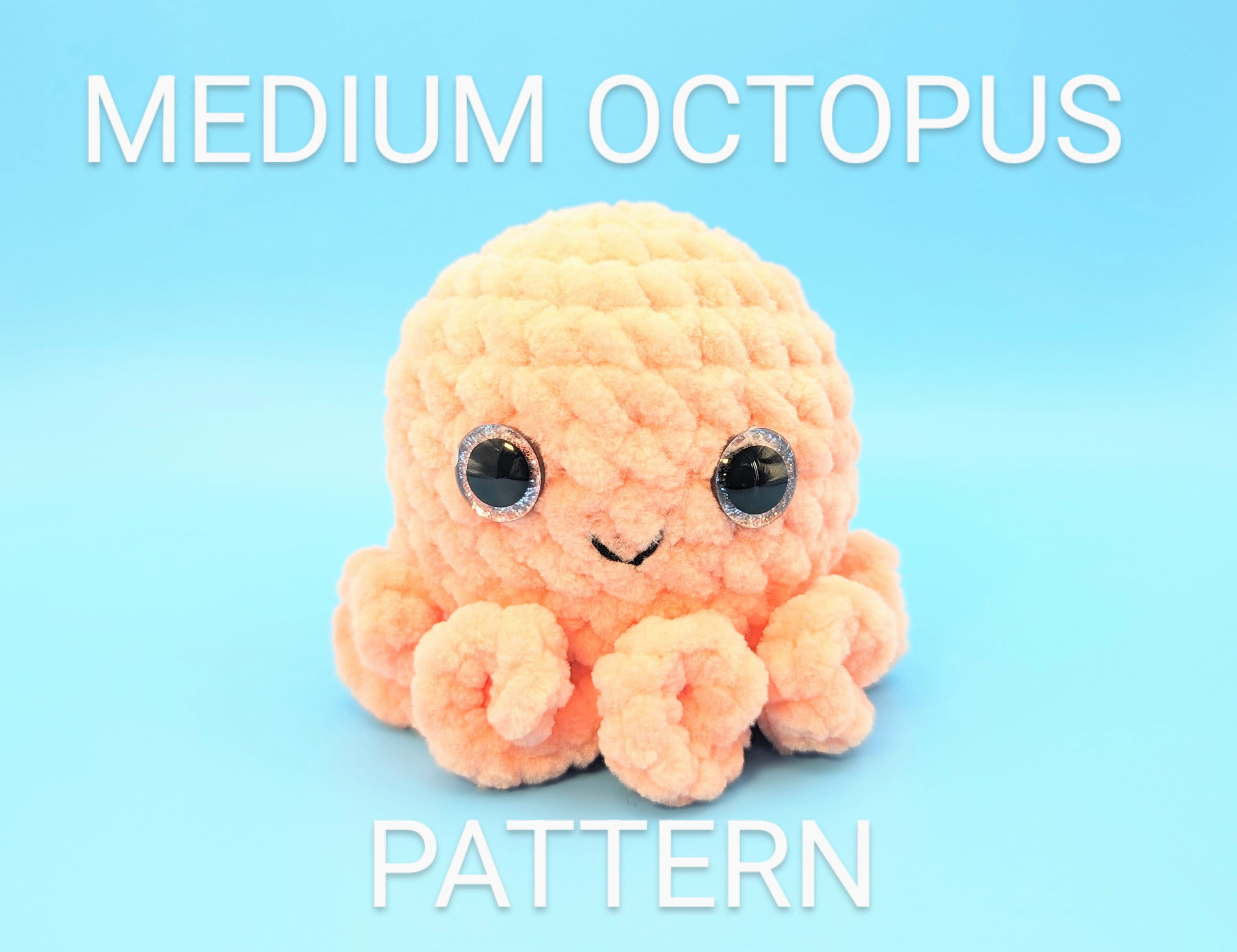 Medium Octopus Crochet Pattern Amigurumi Toy Sea Animal Instant Digital ...