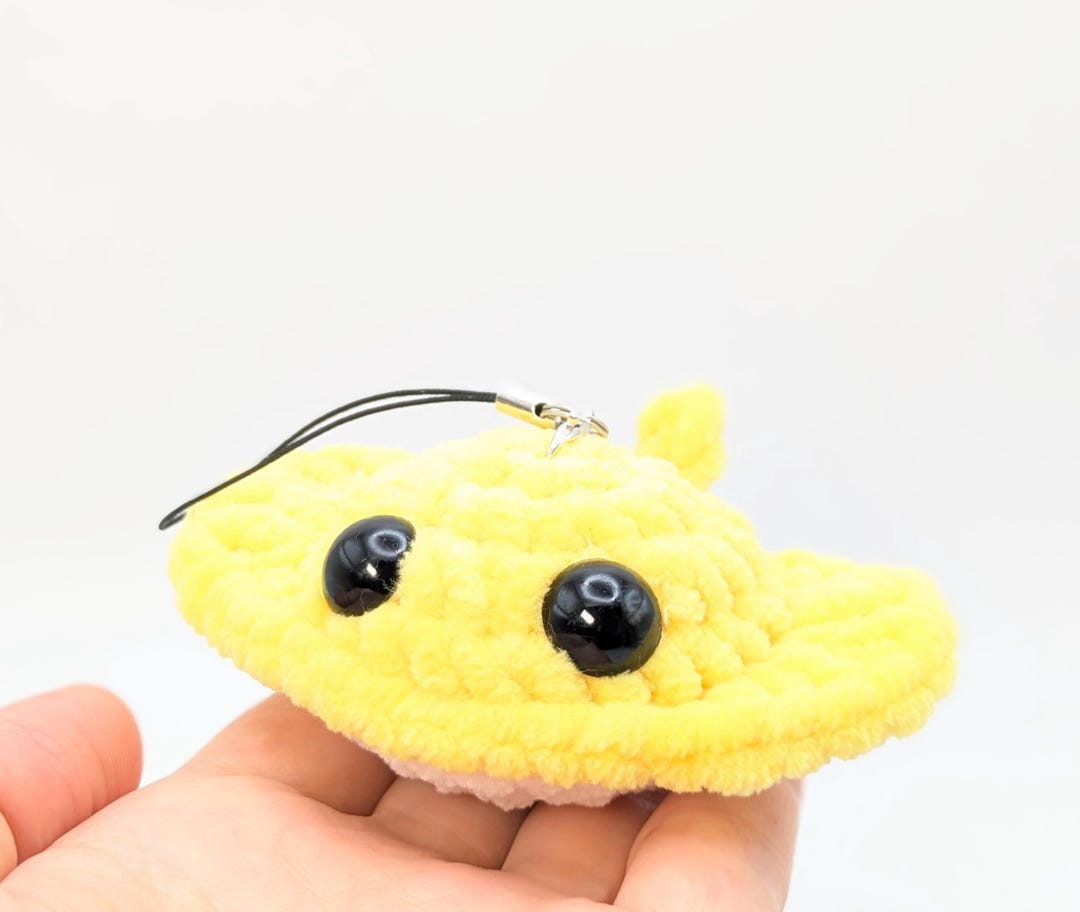 Stingray Yellow Crochet Toy Gift Plushie Amigurumi Soft Stuffed Animal ...